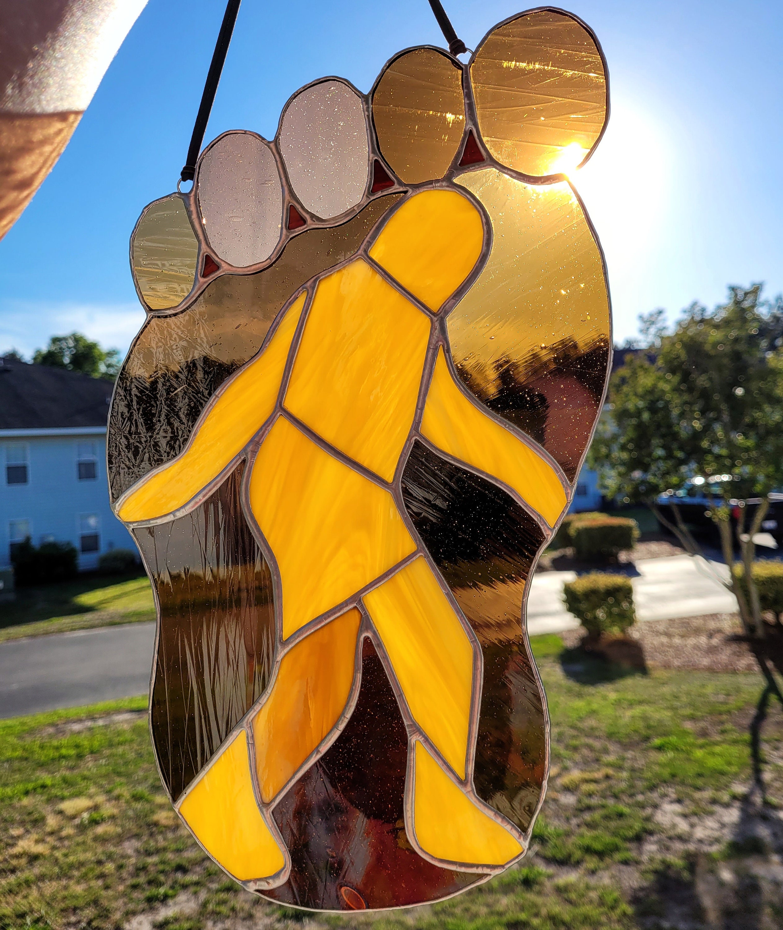 Stained Glass Pattern: "big Foot" PDF, Digital Download - Etsy