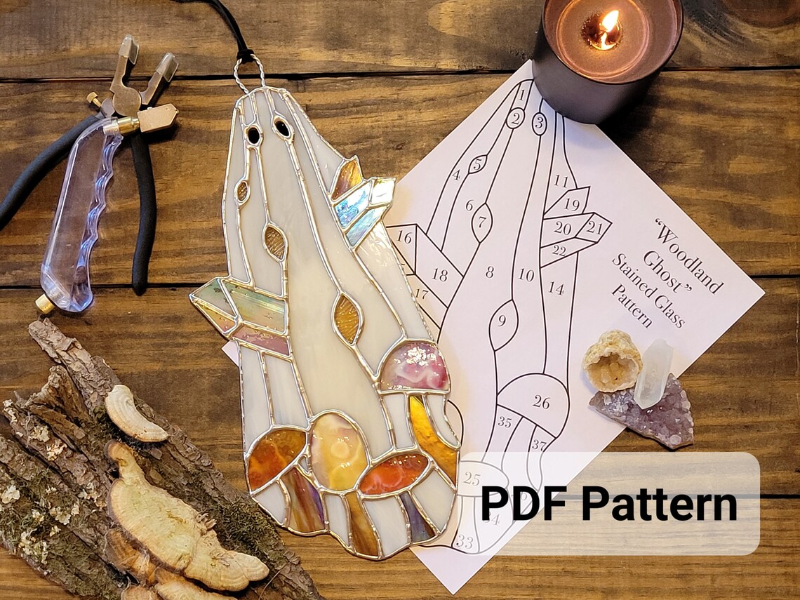 Stained Glass Pattern: woodland Ghost - Etsy