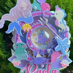 Mermaid Cake Topper Shaker, Under the Sea Cake Toppers, Cake Topper ...
