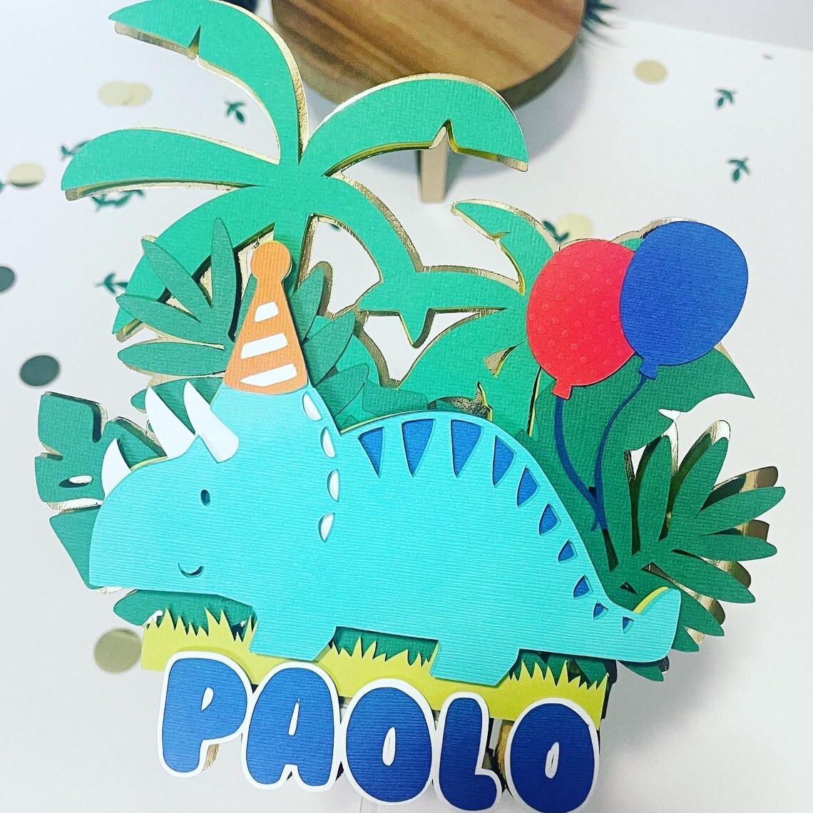 Dinosaur Cake Topper Dinosaur Cake Decoration Dinosaur - Etsy