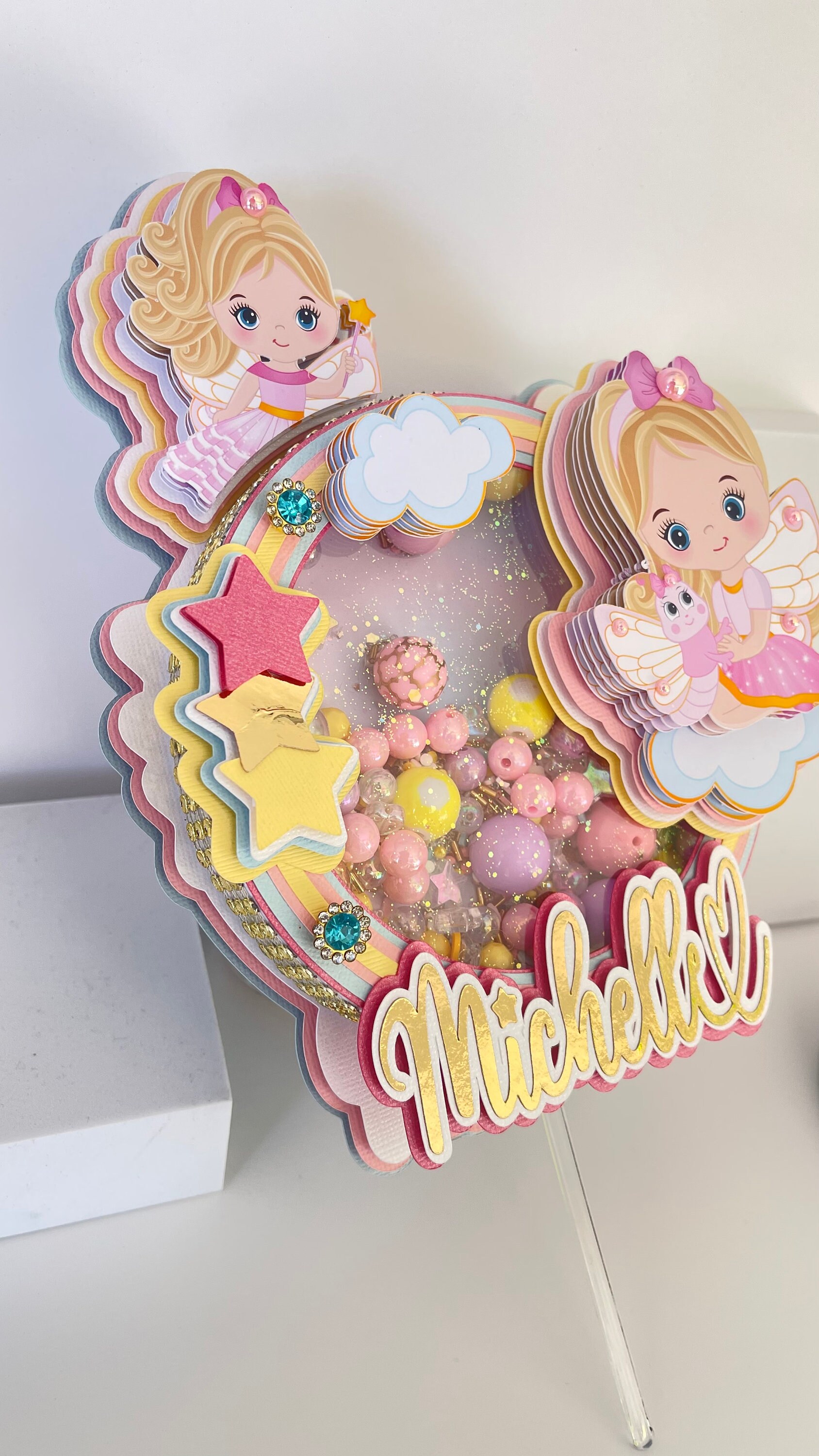 Fairy Cake Topper Shaker Birthday Shaker Fairy Custom - Etsy