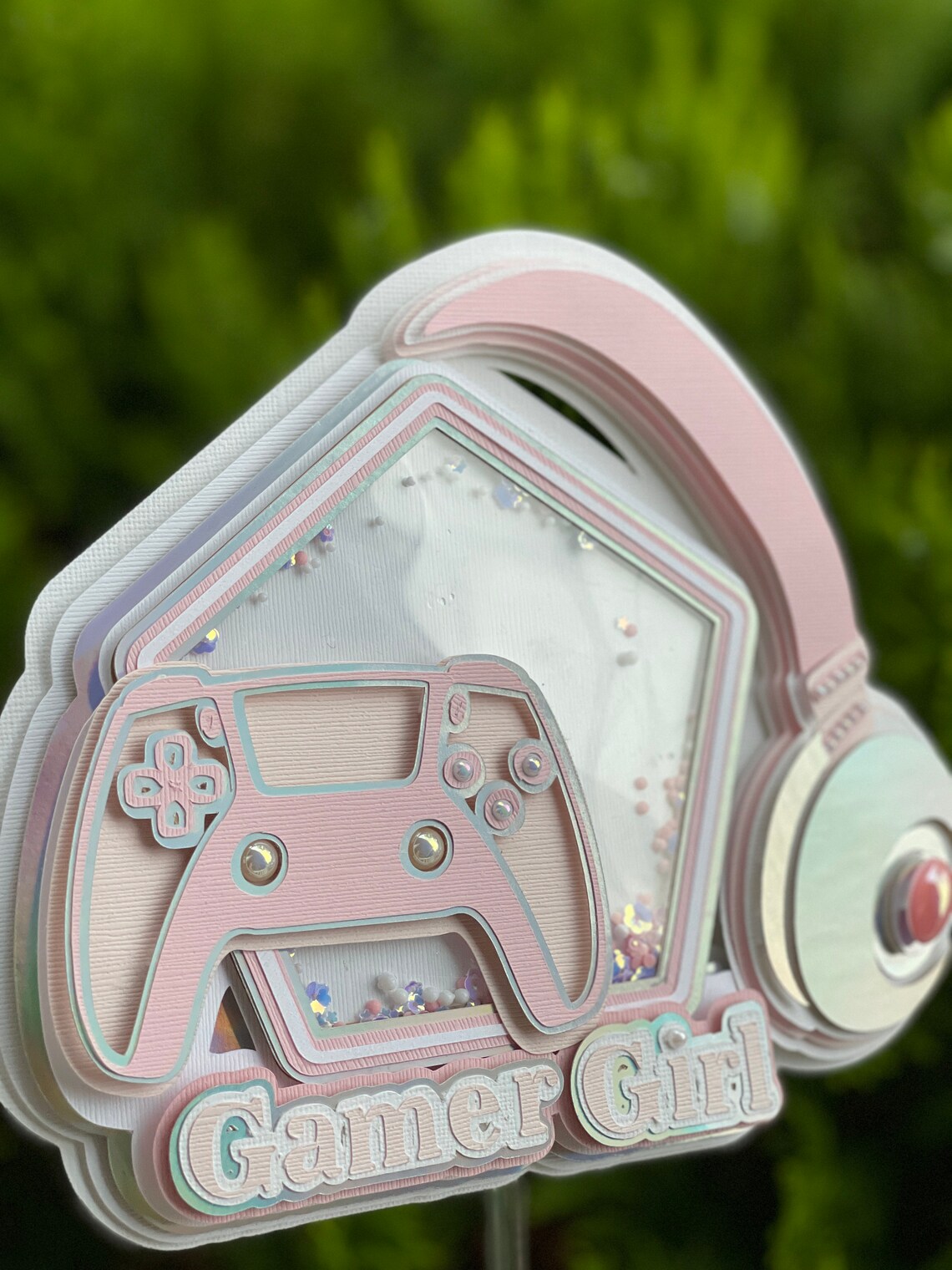 Gamer Cake Topper/ Cake Topper Shaker Gamer Birthday Game | Etsy