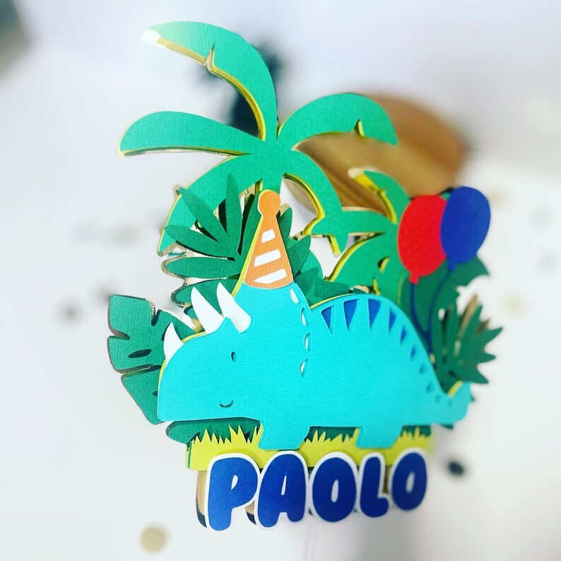 Dinosaur Cake Topper Dinosaur Cake Decoration Dinosaur - Etsy