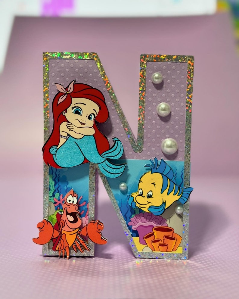 Mermaid 3D Letter, Birthday Party Decoration, Under the Sea Letter ...