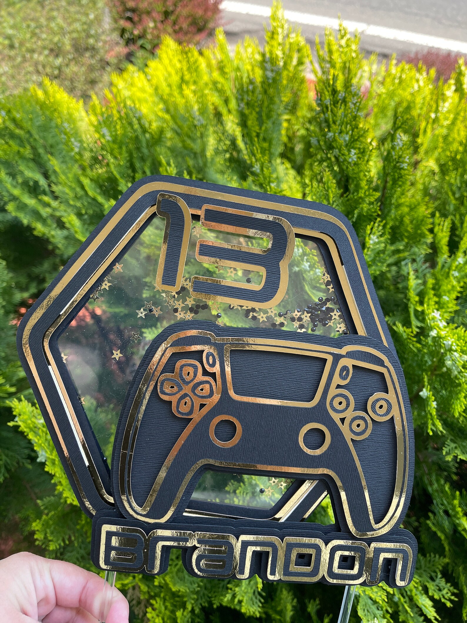 Gamer Cake Topper/ Cake Topper Shaker, Gamer Birthday, Game Control ...