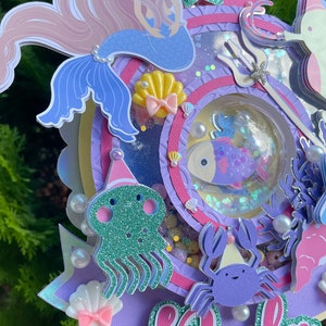 Mermaid Cake Topper Shaker, Under the Sea Cake Toppers, Cake Topper ...