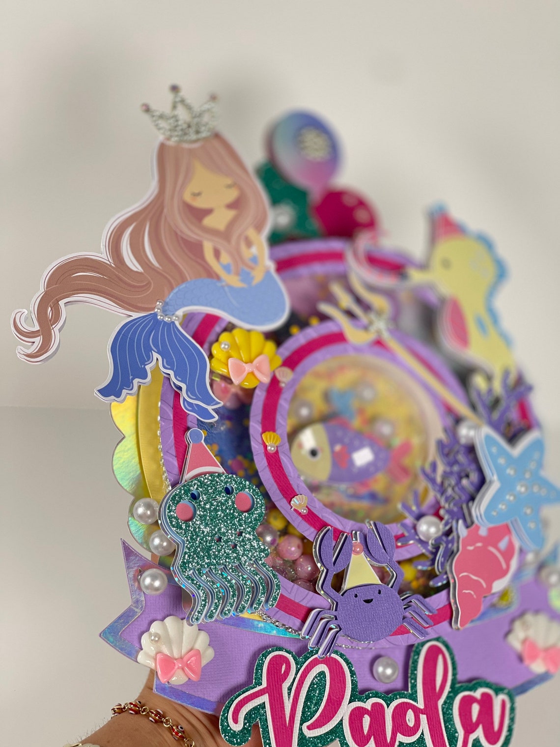 Mermaid Cake Topper Shaker Under the Sea Cake Toppers Cake - Etsy