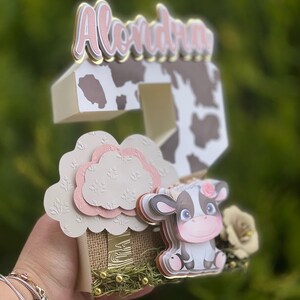 Cow Birthday Decor, Farm 3d Number - Etsy