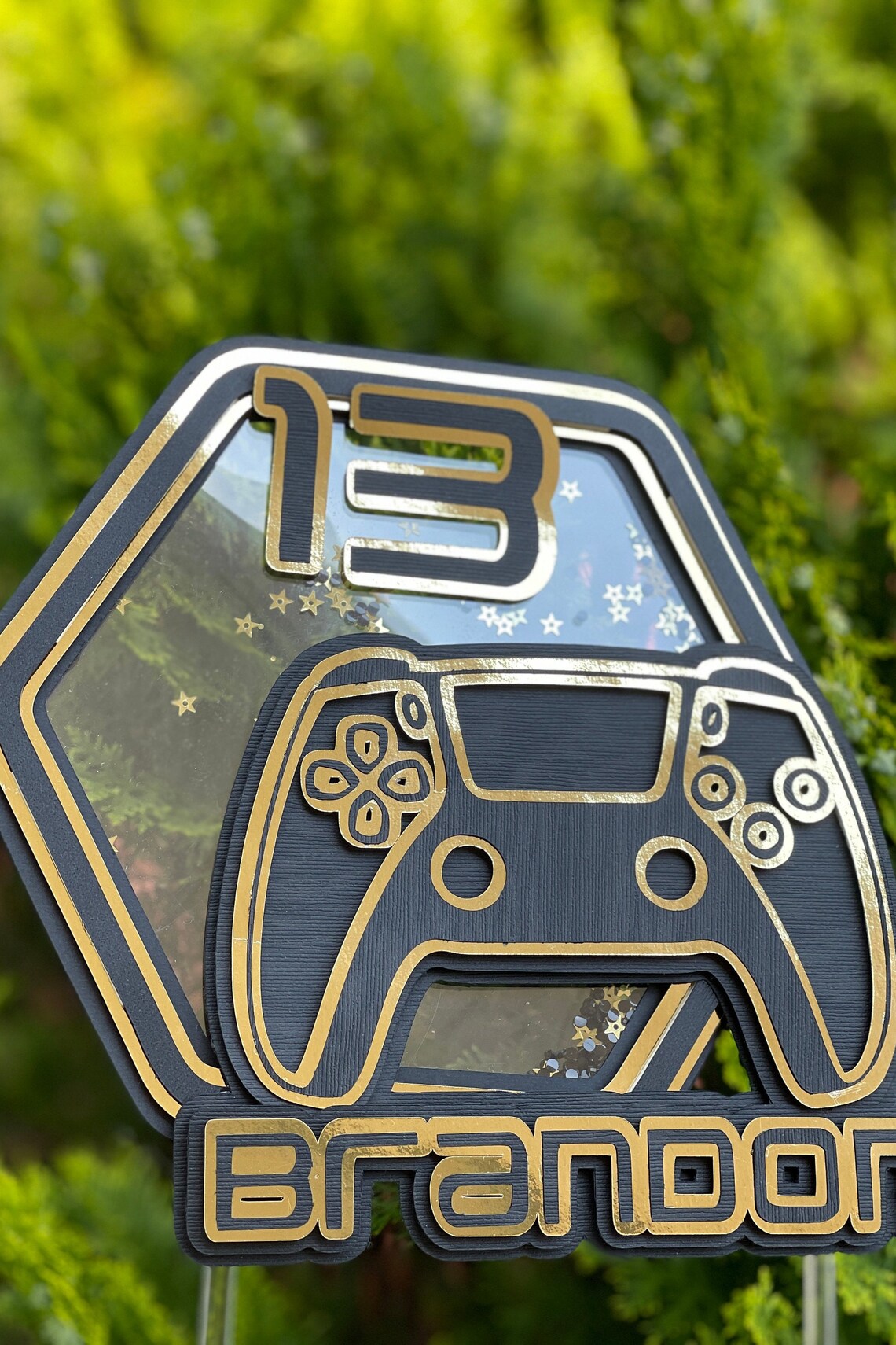 Gamer Cake Topper/ Cake Topper Shaker Gamer Birthday Game | Etsy