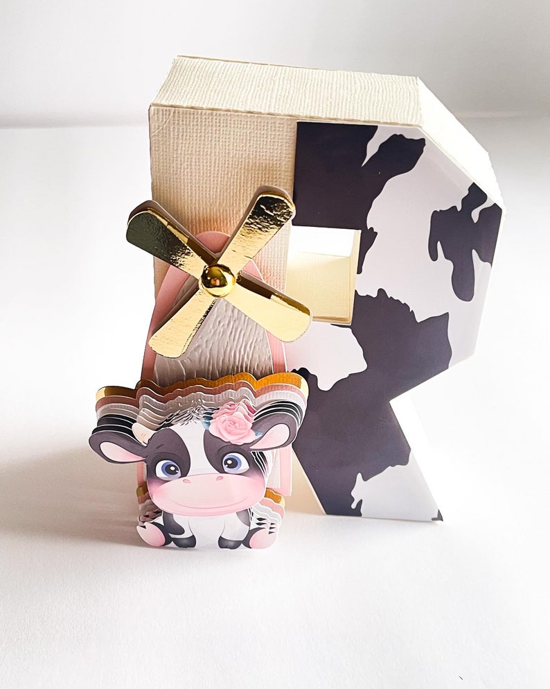 Cow 3D Letter, Farm 3D Letter, Birthday Party Custom Supply - Etsy
