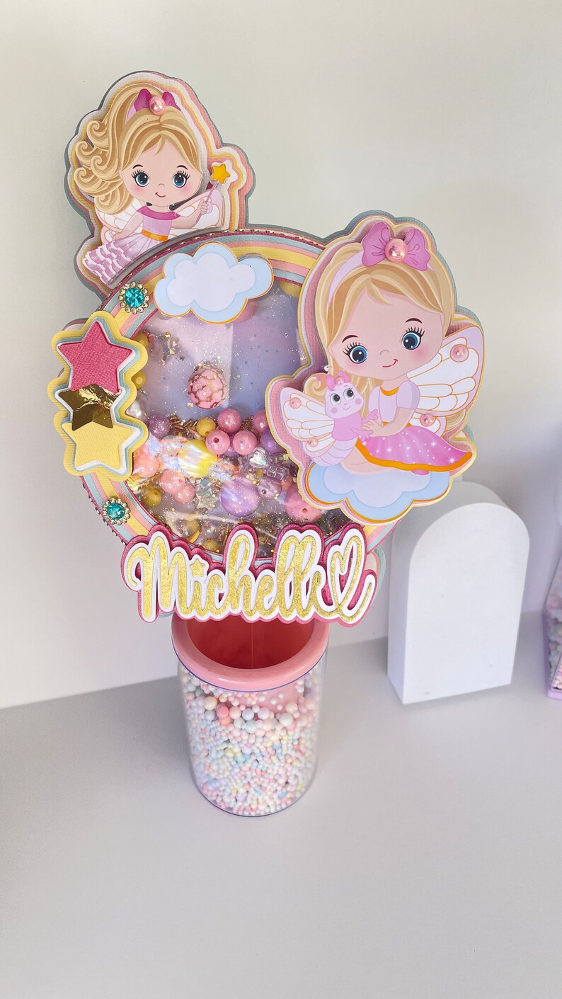 Fairy Cake Topper Shaker Birthday Shaker Fairy Custom - Etsy