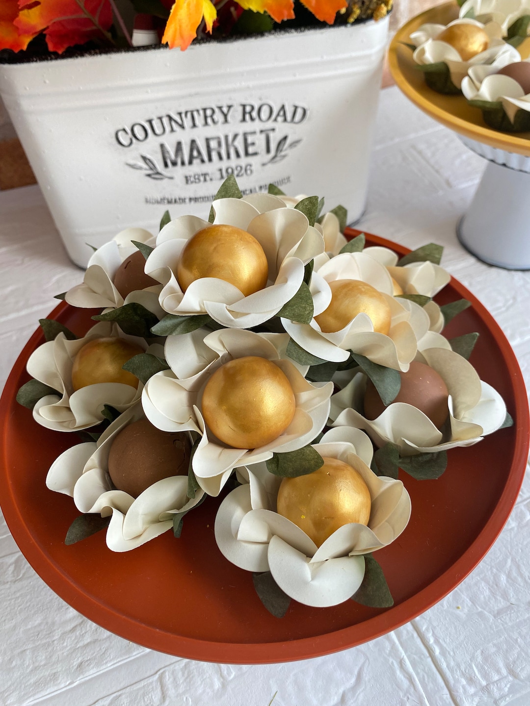 Wedding Mini Ivory Color Flowers for Holder Chocolate, Cupcake Wrappers ...