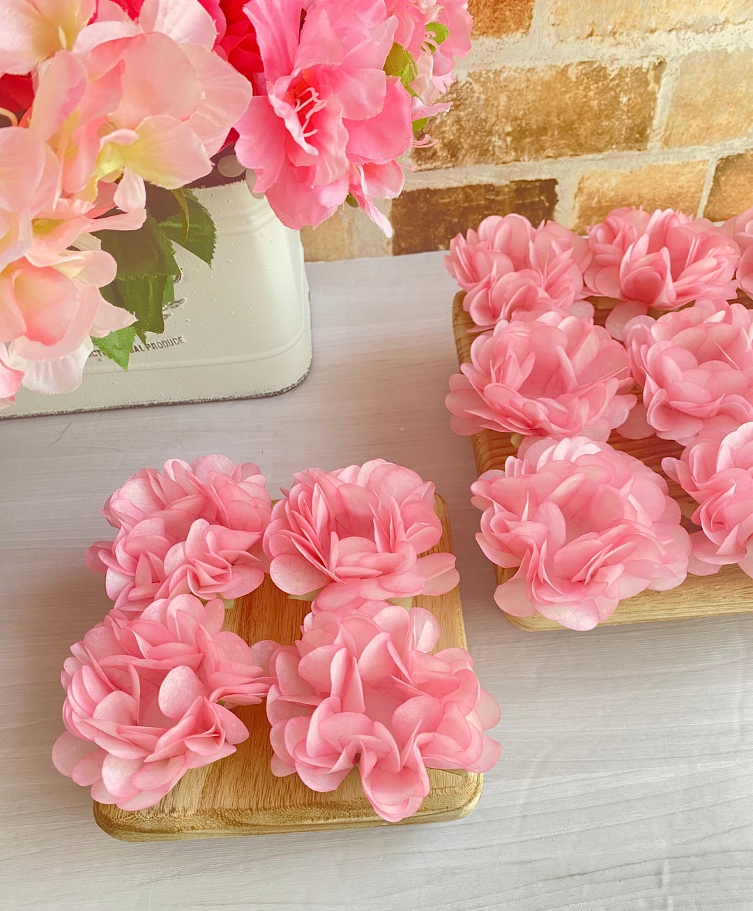 Margarita Blush Pink Flowers Wrapper for Holding Chocolate Decorations ...