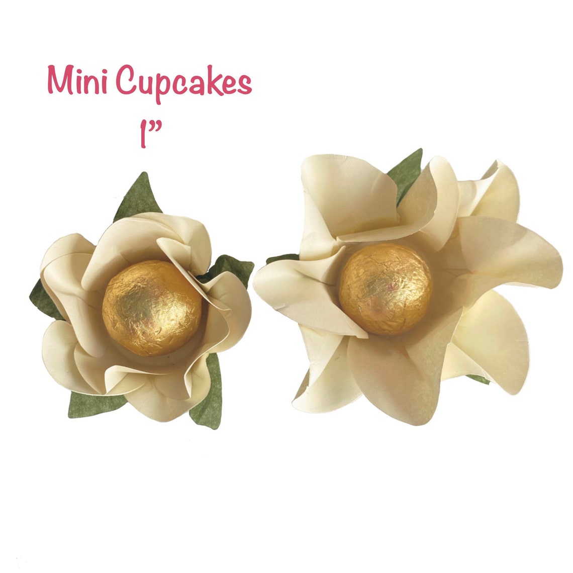 Wedding Mini Ivory Color Flowers for Holder Chocolate Cupcake - Etsy