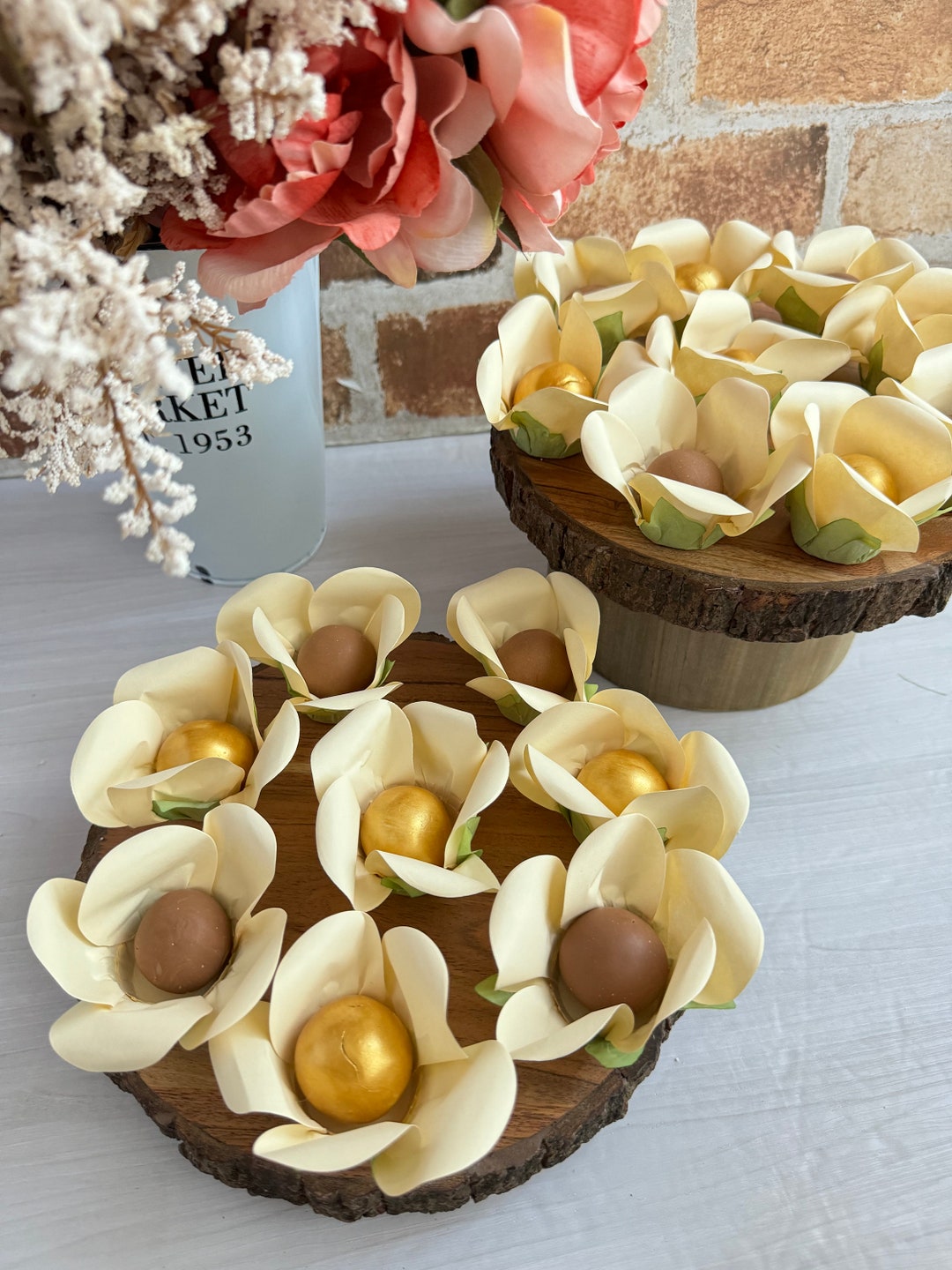 Alba Cream Roses Wrapper for Holding Chocolate Decor - Etsy