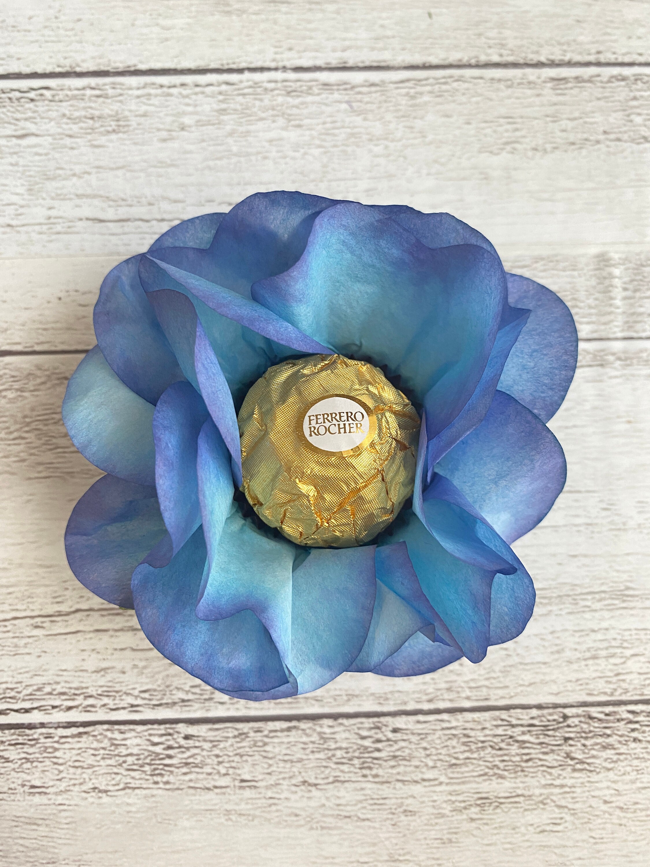 Slate Blue Floral Truffle Wrappers: Wedding Centerpiece Decorations - Etsy