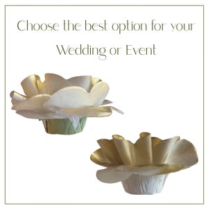 Camelia Wedding Gold Color Flower Wrapper for Holding Chocolate ...