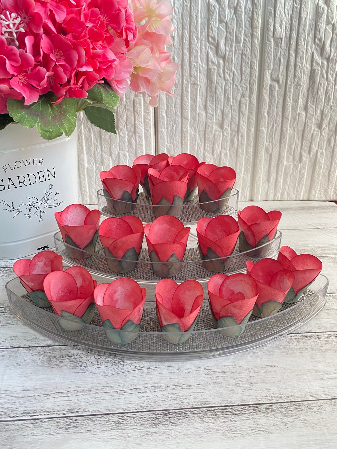 Tulips Red Flowers Wrapper for Holding Chocolate Decor 24 Pack - Etsy