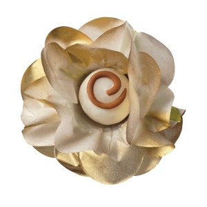 Camelia Wedding Gold Color Flower Wrapper for Holding Chocolate ...
