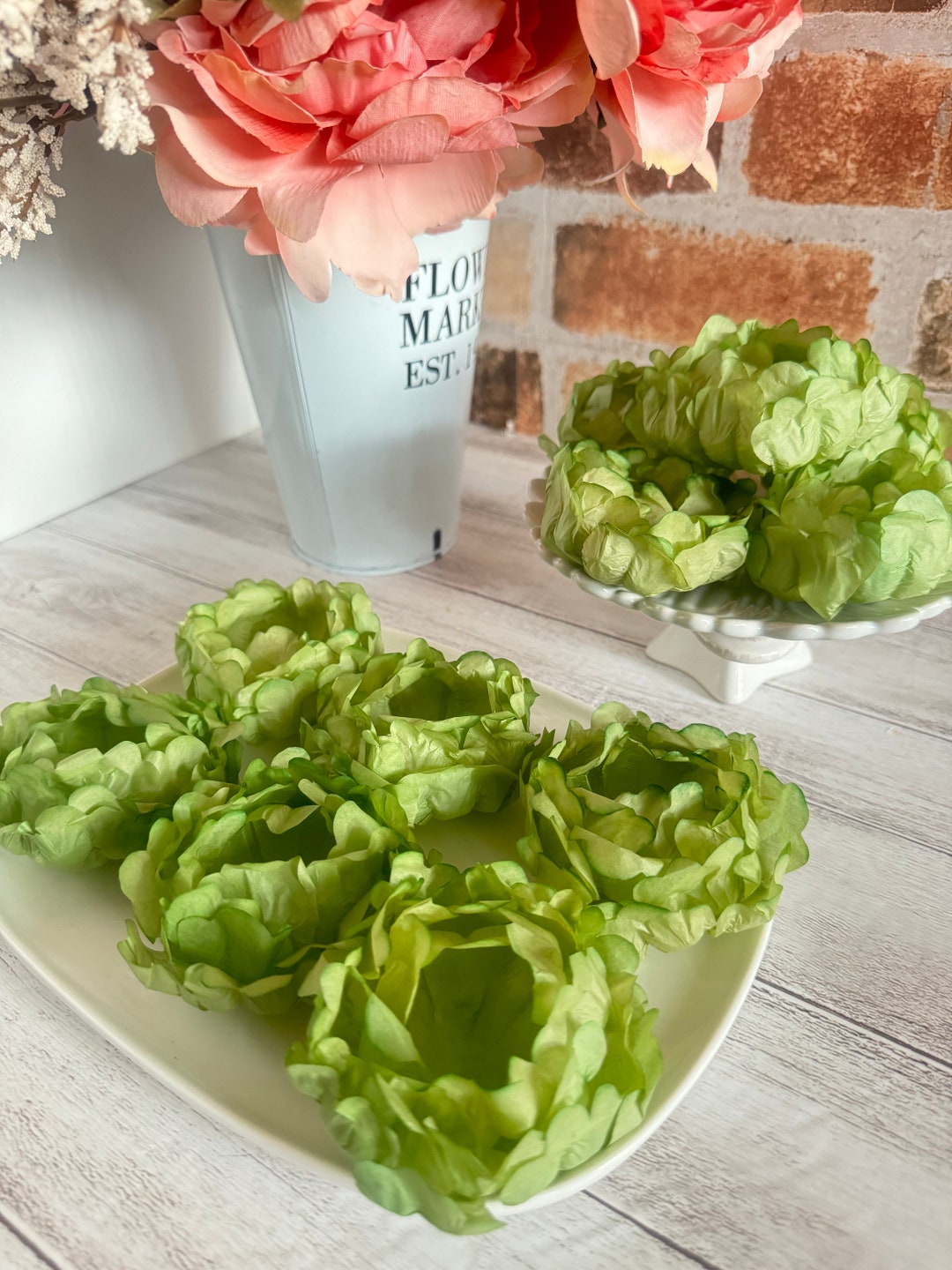 Large Peony Wedding Green Flowers Wrapper for Holding Chocolate ...