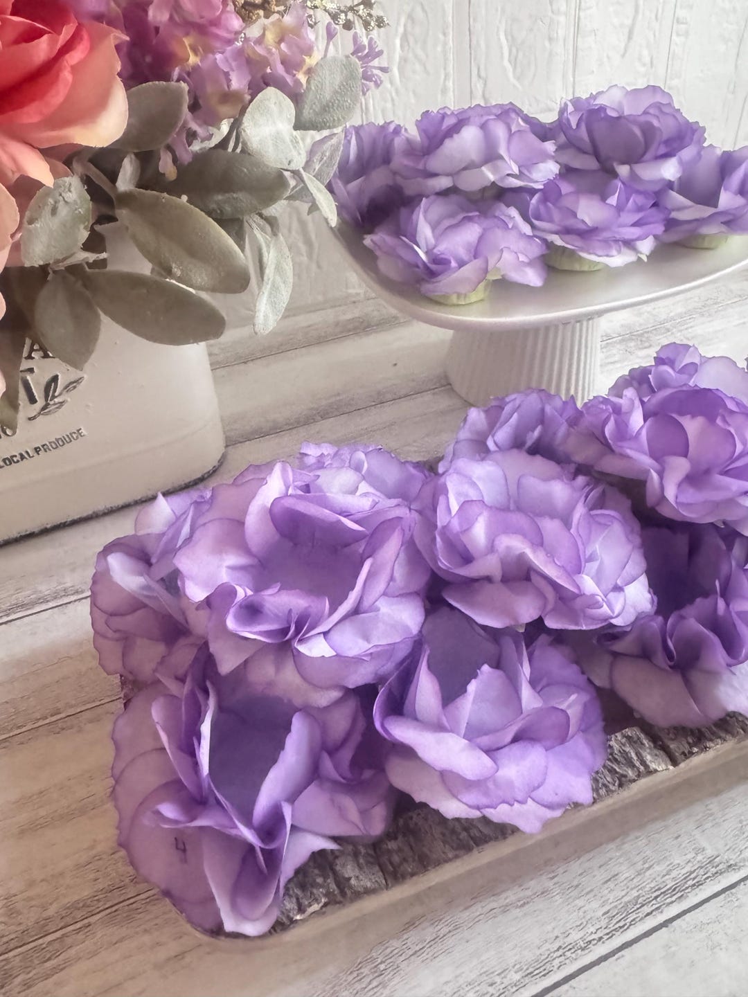 Peony Purple Roses Wrapper for Holding Chocolate, Wedding Flowers Decor ...