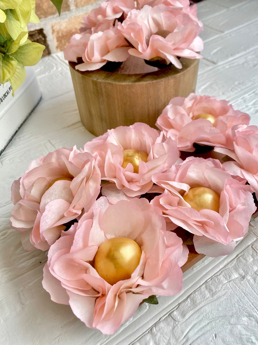 Peony Baby Pink Flowers Wrapper for Chocolate Decorations - Etsy