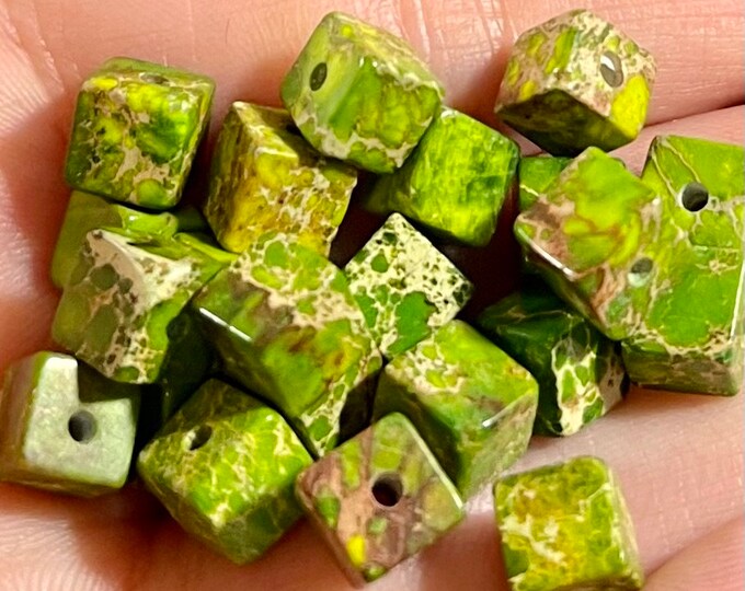 60 Pcs, 6x6mm, Square, Square Beads, Stone Beads, Square Stone Beads ...