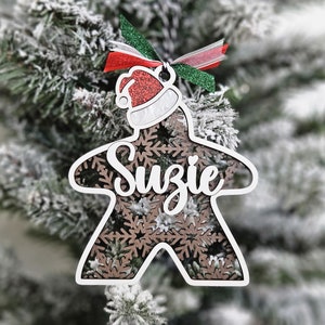 Personalized Meeple Ornament | Santa Hat - Etsy