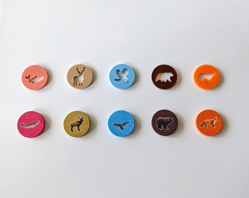 Cascadia Wildlife Tokens Animal Tokens set of 100 - Etsy