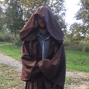 Jedi Robe Master Jedi Robe Padawan Robe Brown Robe With Giant Hood and ...