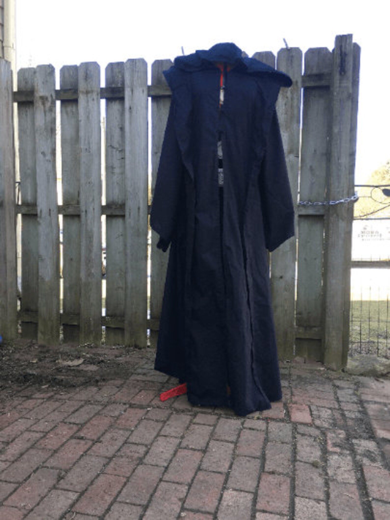 Black Occult Robe With Over Sized Hood and Bell Sleeves and - Etsy