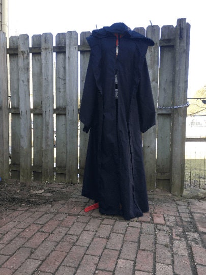 Black Occult Robe With Over Sized Hood and Bell Sleeves and - Etsy UK