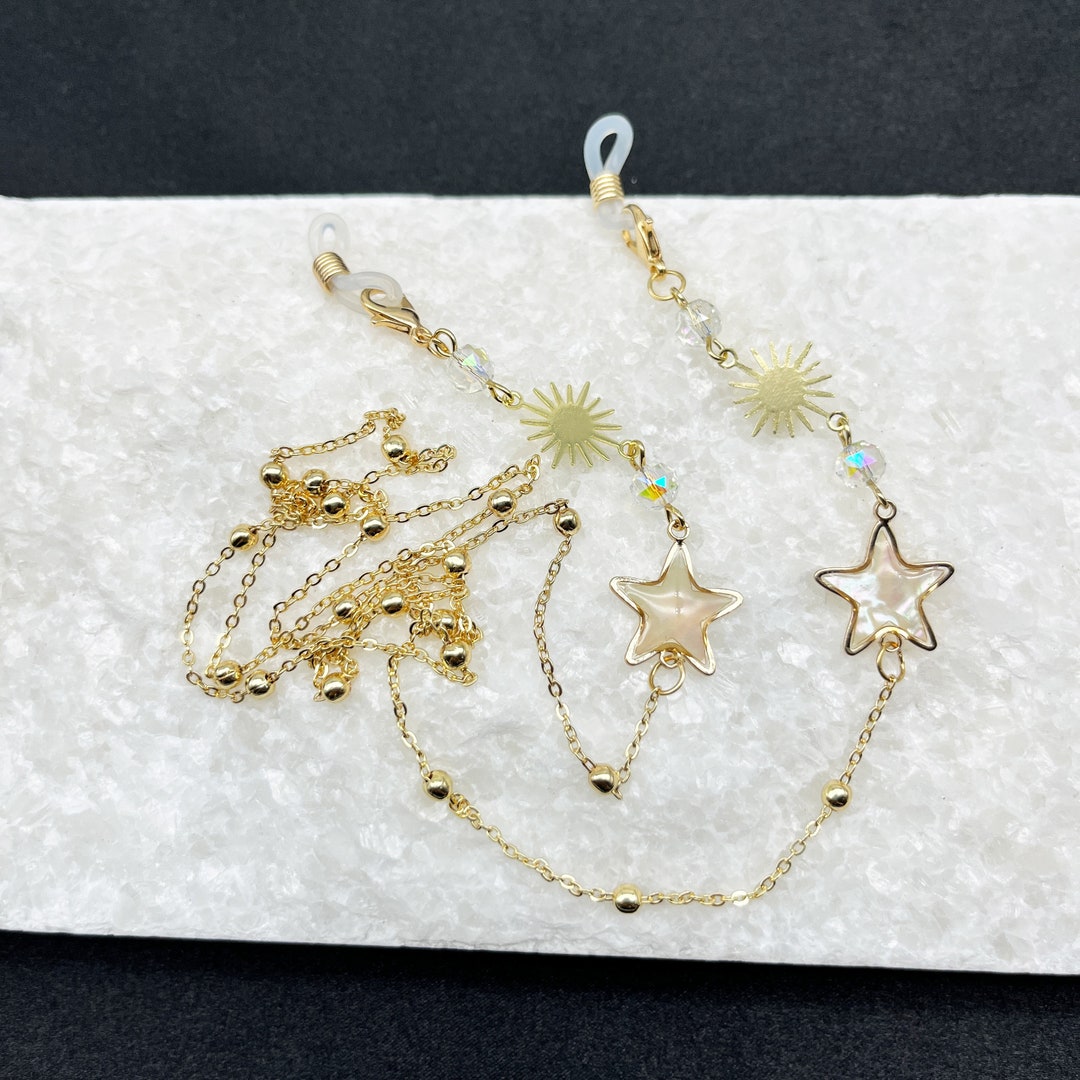 Shell Glasses Chain/geometry Glasses Chain/star and Sun Hanging Glasses ...