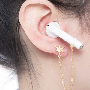 Mango Star Airpods Loss Prevention Earrings/airpods Loss Prevention ...