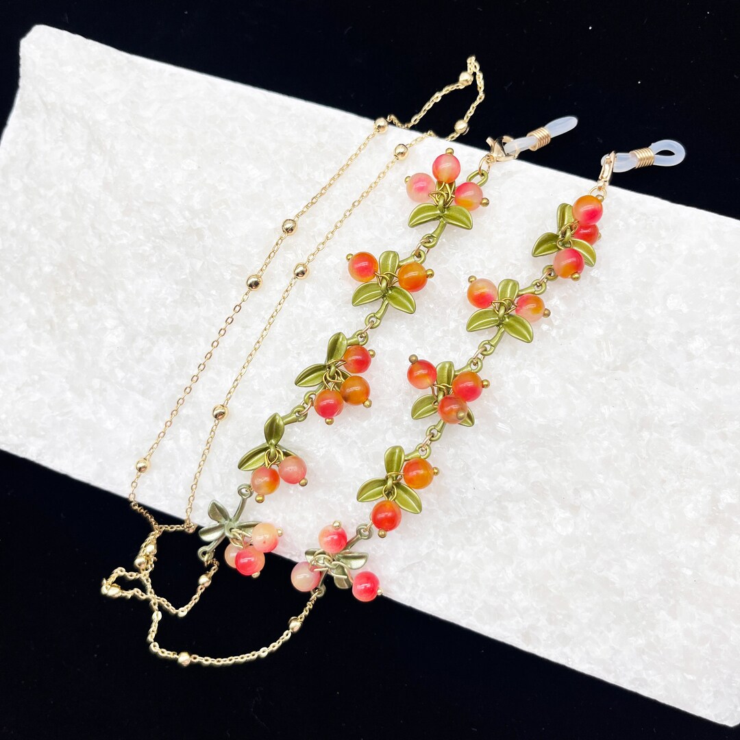 Vintage Garden Style Glasses Chain/fruit Pendant Glasses Chain/high ...