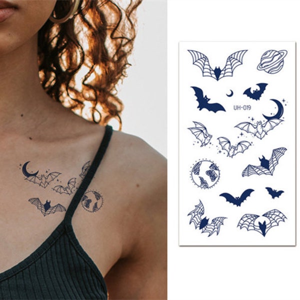 Temporary Tattoo Bat - Etsy