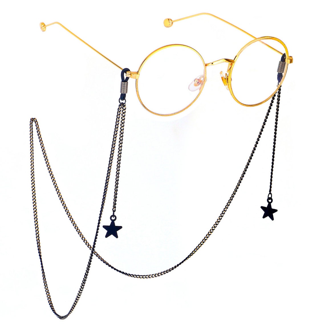 Black Star Pendant Glasses Chain/metal Glasses Chain/star - Etsy