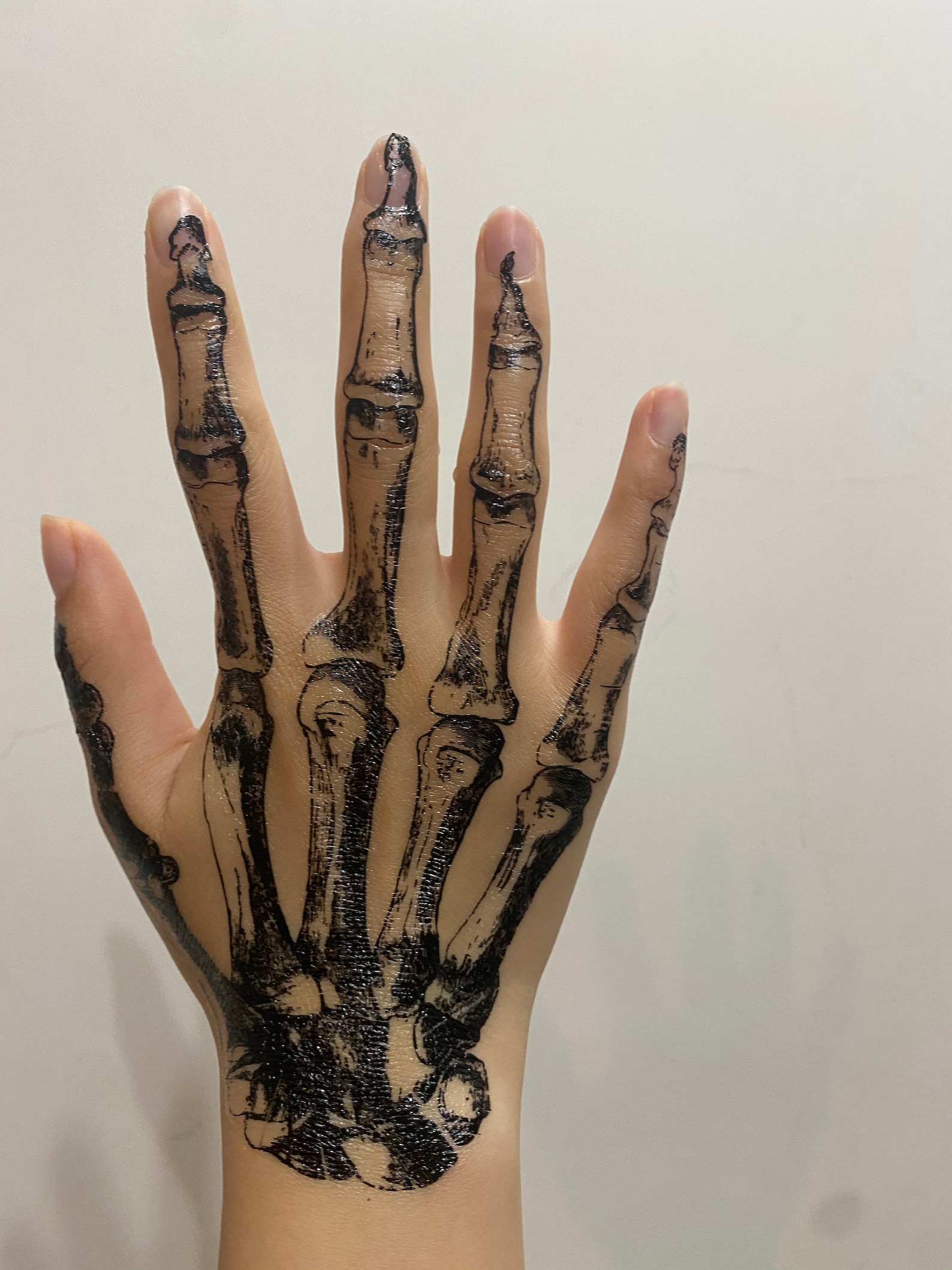 Skeleton Hand Temporary for Cosplay Tattoo Skull Skull | Etsy