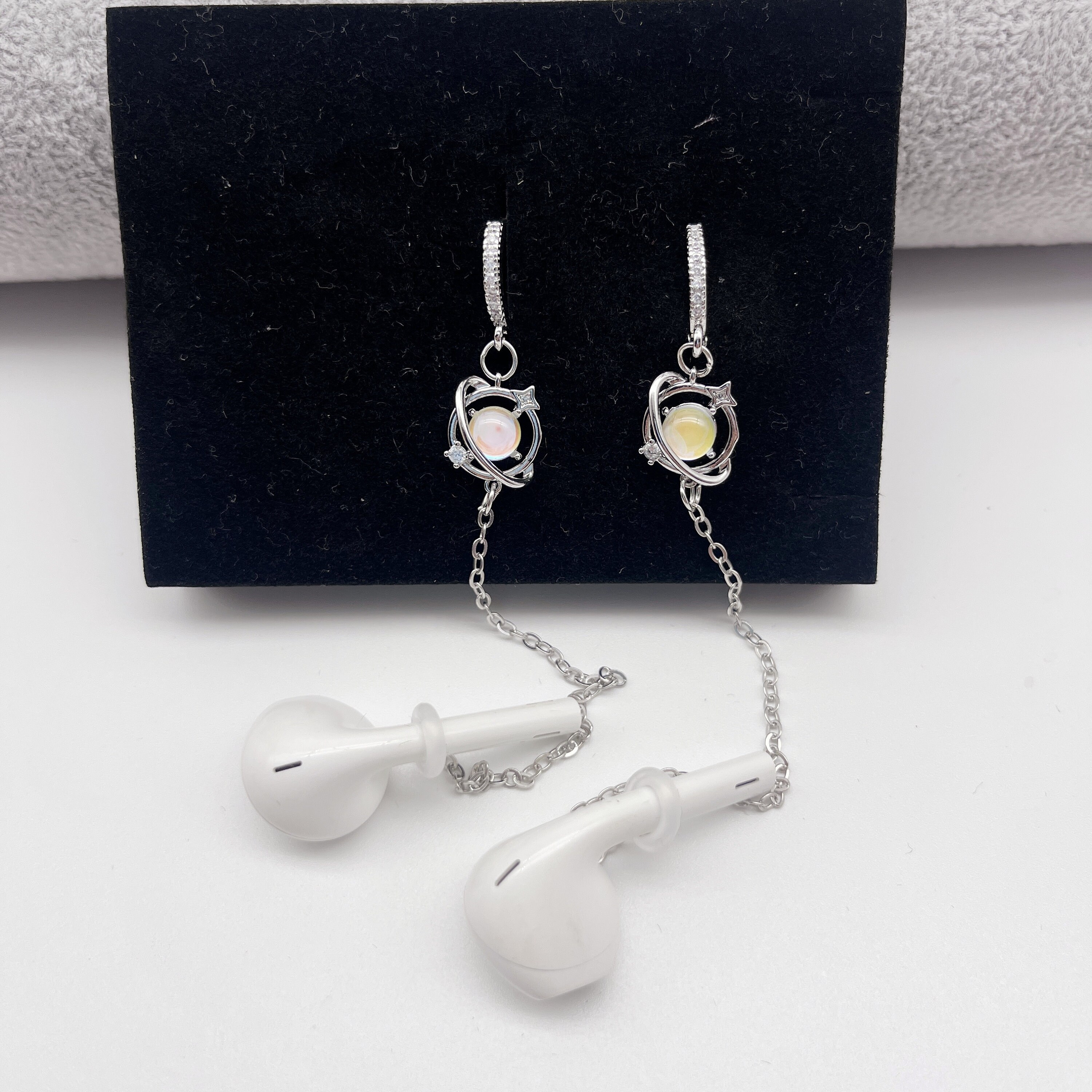 Opal Planet Airpods Earrings/planet Airpods Anti-loss - Etsy
