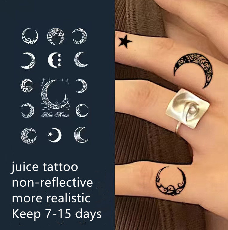 Crescent Moon Tattoo Finger