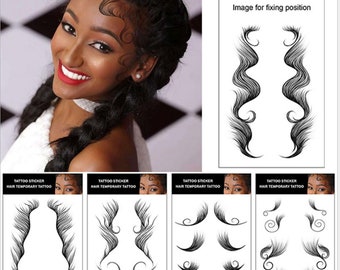 Temporary Hair Tattoos - Etsy