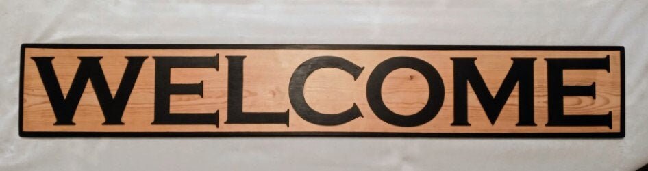 Horizontal Wooden Welcome Sign — R & M Crafts