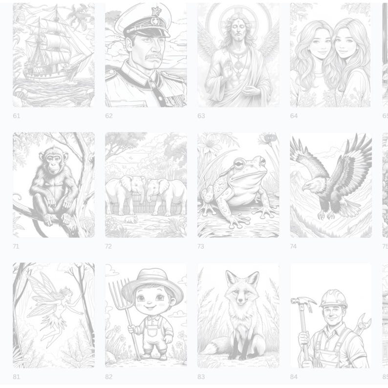 100 Printable Adult Coloring Pages Bundle (PDF Pattern) - Etsy