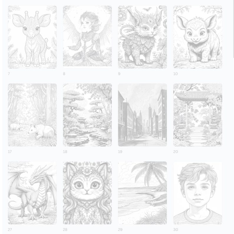 100 Printable Adult Coloring Pages Bundle (PDF Pattern) - Etsy