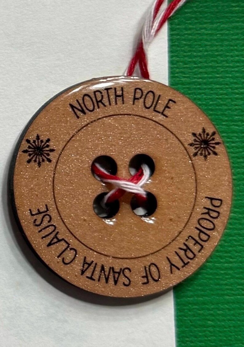 Santa Clause Button and Letter - Etsy