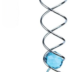 Kinetic Spiral Crystal Ball Wind Spinner, Crystal Glass Orb Pendant ...
