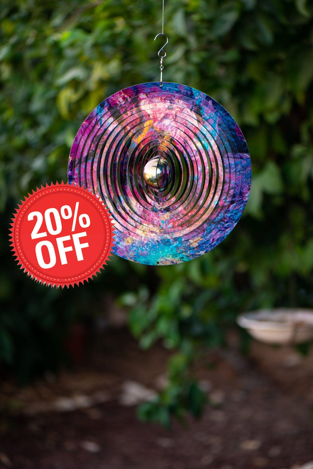 Multi Color Wind Spinner 12 Yard Decoration Wind Spinner Colorful Wind ...