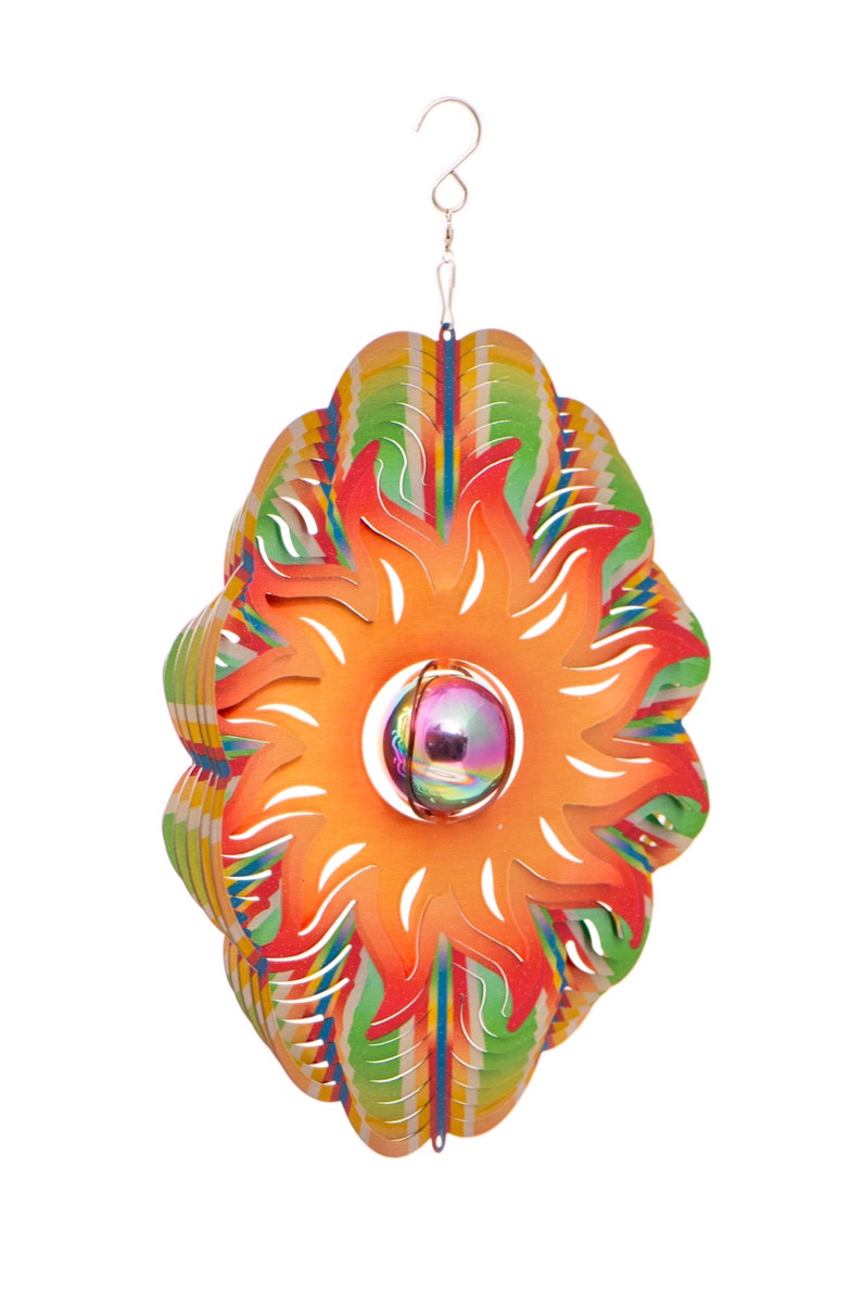 Garden Decor Sun Wind Spinner – 12-in Gazing Sun Hanging Decoration for ...