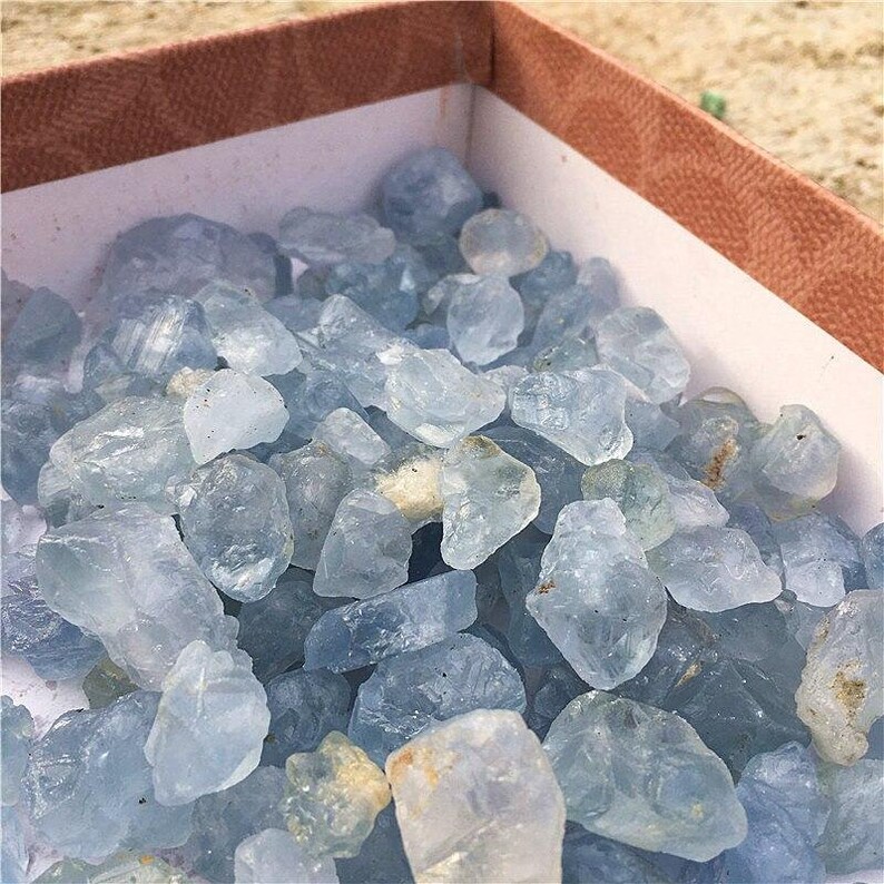 Natural Quartz Light Blue Celestite Crystal Crushed Stone - Etsy