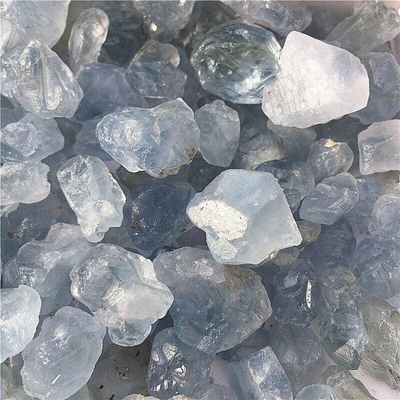 Natural Quartz Light Blue Celestite Crystal Crushed Stone - Etsy